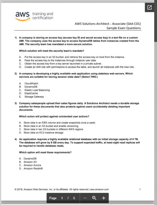 Top 5 Free AWS Review Materials - Tutorials Dojo