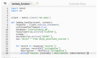 Aurora Serverless Tutorial Part 2 - Tutorials Dojo