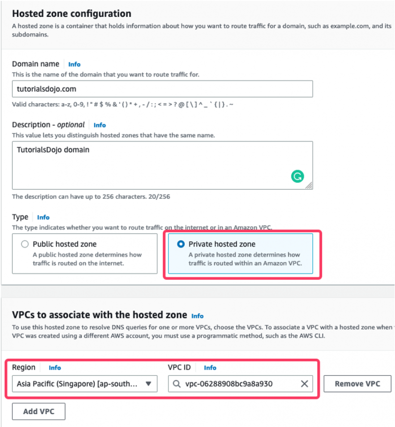 Split-view DNS using Amazon Route 53